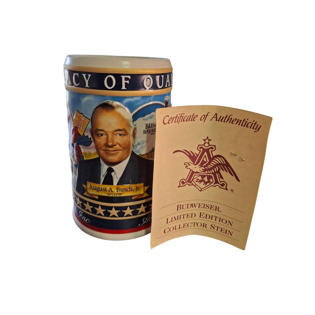 Budweiser Busch Family Series Stein 2004 State Conv Jr COA - Etsy