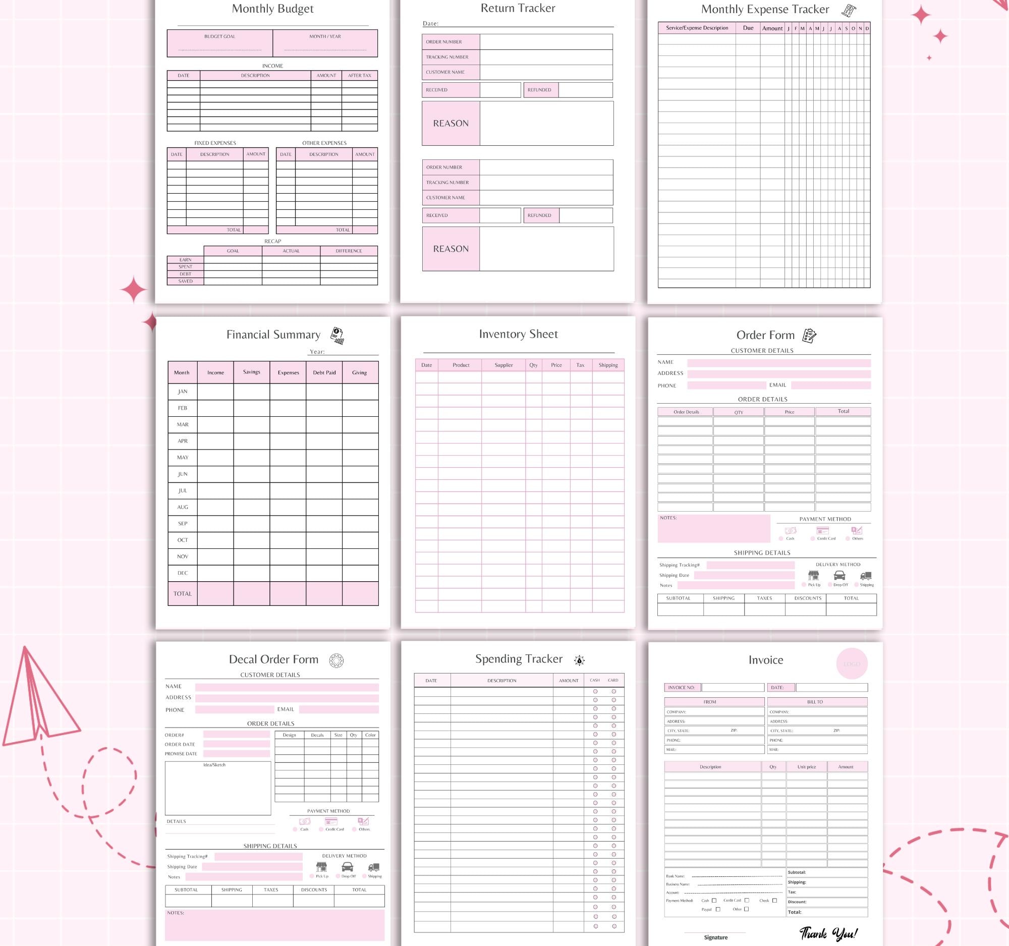 Decal Order Form, Custom Vinyl Sticker Request Template, Small Business ...