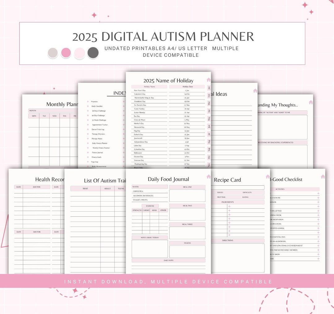 2025 Digital Autism Planner, Daily Routine & Schedule Organizer ...