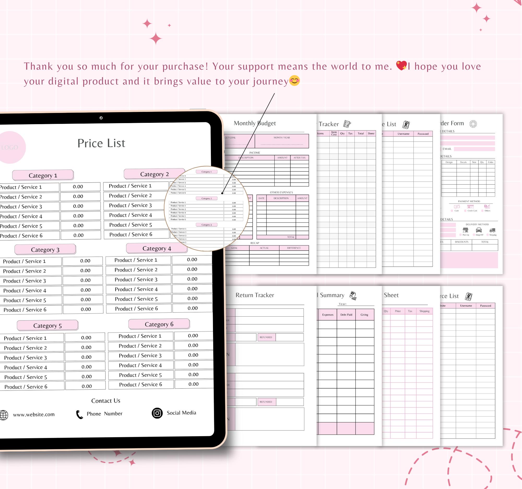 Decal Order Form, Custom Vinyl Sticker Request Template, Small Business ...