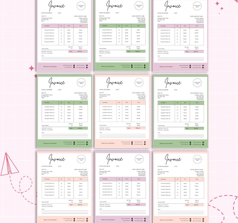 Customizable Business Invoice Template, Small Business Billing Form ...
