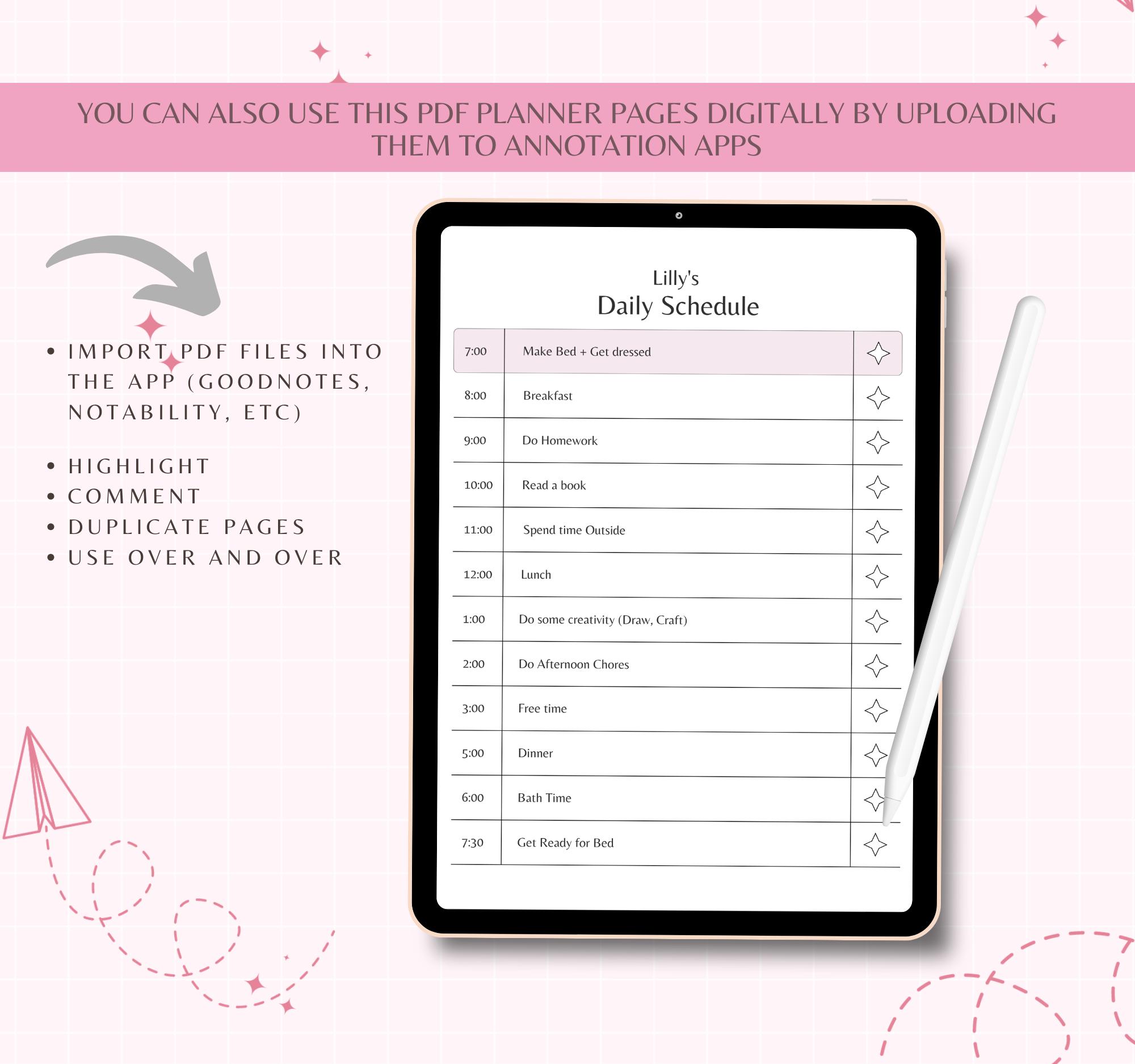 Chore Chart for Kids, Printable Responsibility Tracker, Weekly ...