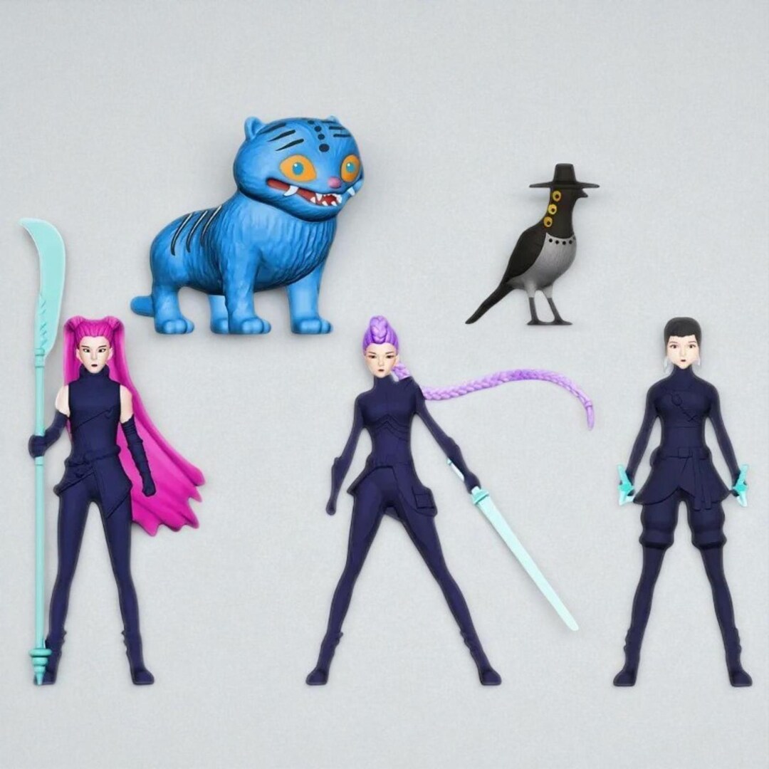 Kpop Demon Hunters Figures, Huntrix Rumi, Mira, Zoey, Derpys, Tiger ...