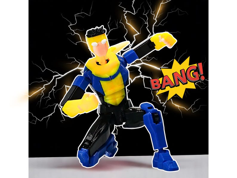 Invincible & Omni-man Inspired Action Figure – Poseable Jointed ...