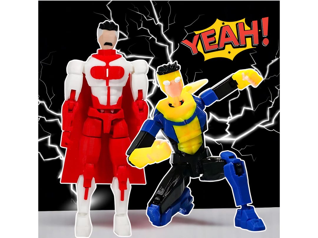 Invincible & Omni-man Inspired Action Figure – Poseable Jointed ...