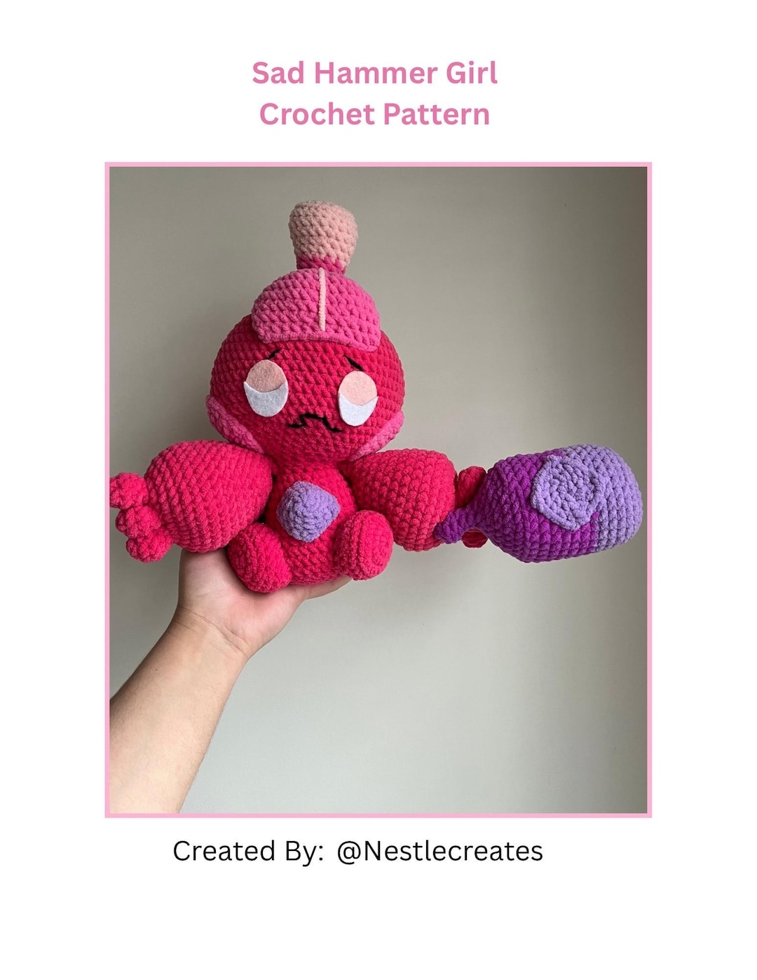 Sad Hammer Girl Crochet Pattern - Etsy