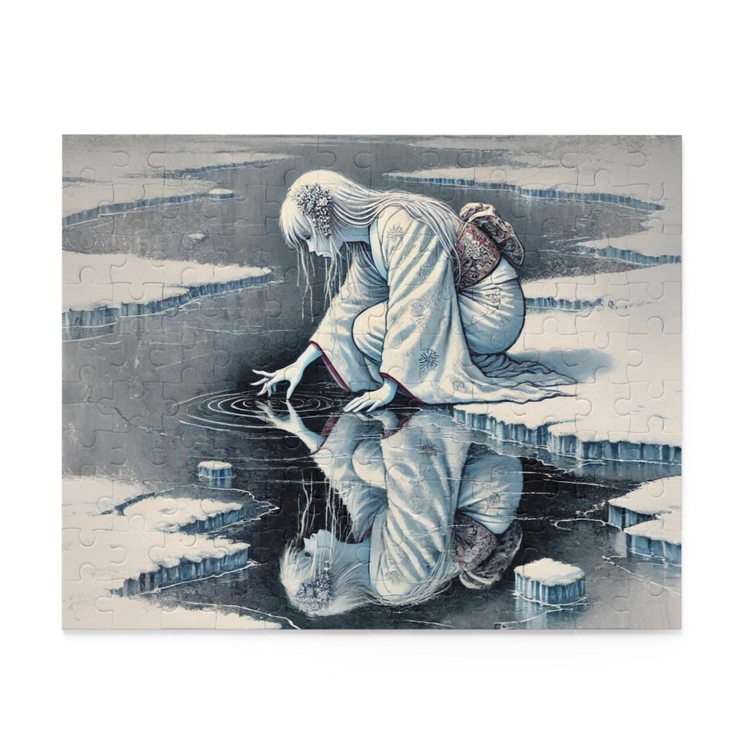 Japanese Yokai Puzzle - Mysterious Yuki-onna, Snow Spirit Jigsaw ...