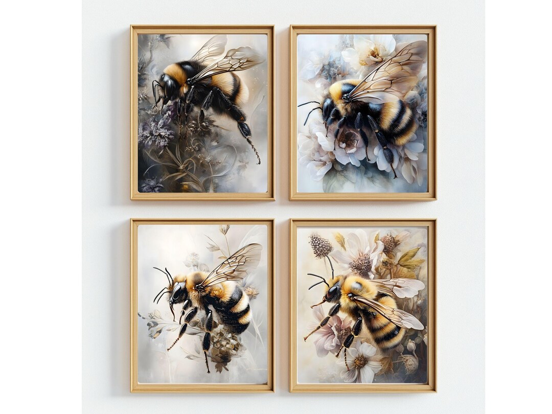 Honey Bee Wall Art | Apiculture Decor Print Set | Beekeeping Inspired ...