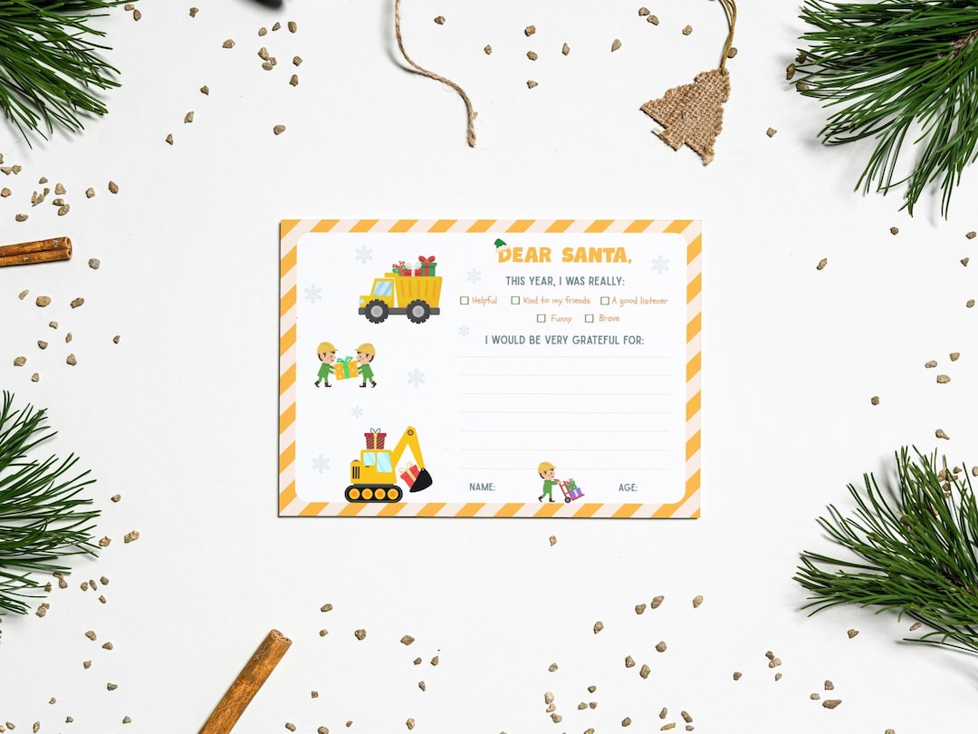 Printable Santa Letter | Construction | the Elf Construction Crew ...