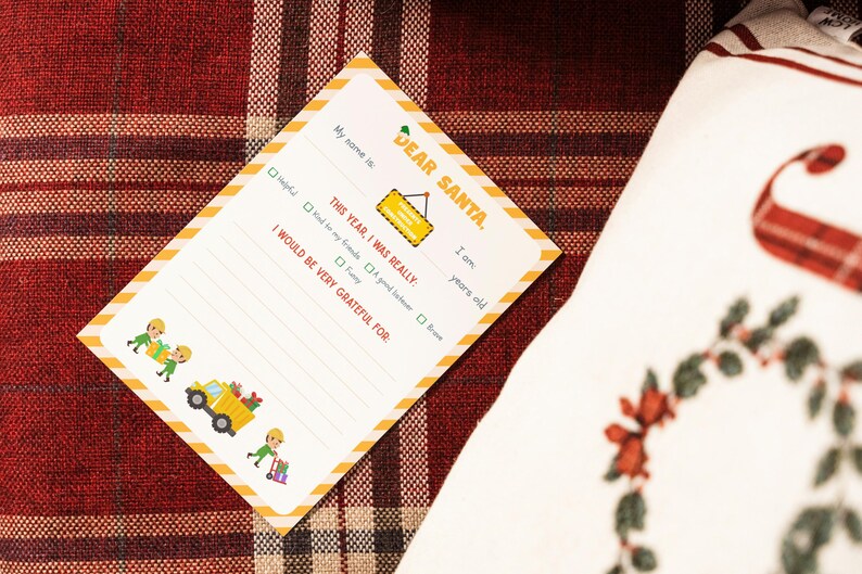 Printable Santa Letter | Construction | Presents Under Construction - Etsy