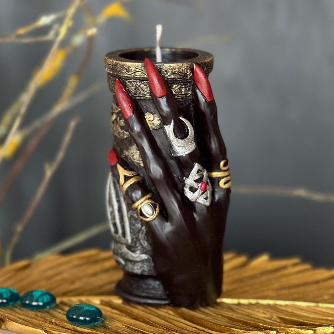 Witch’s Hand Candle, Spellbound Trap Candle, Gothic Decor for Rituals ...