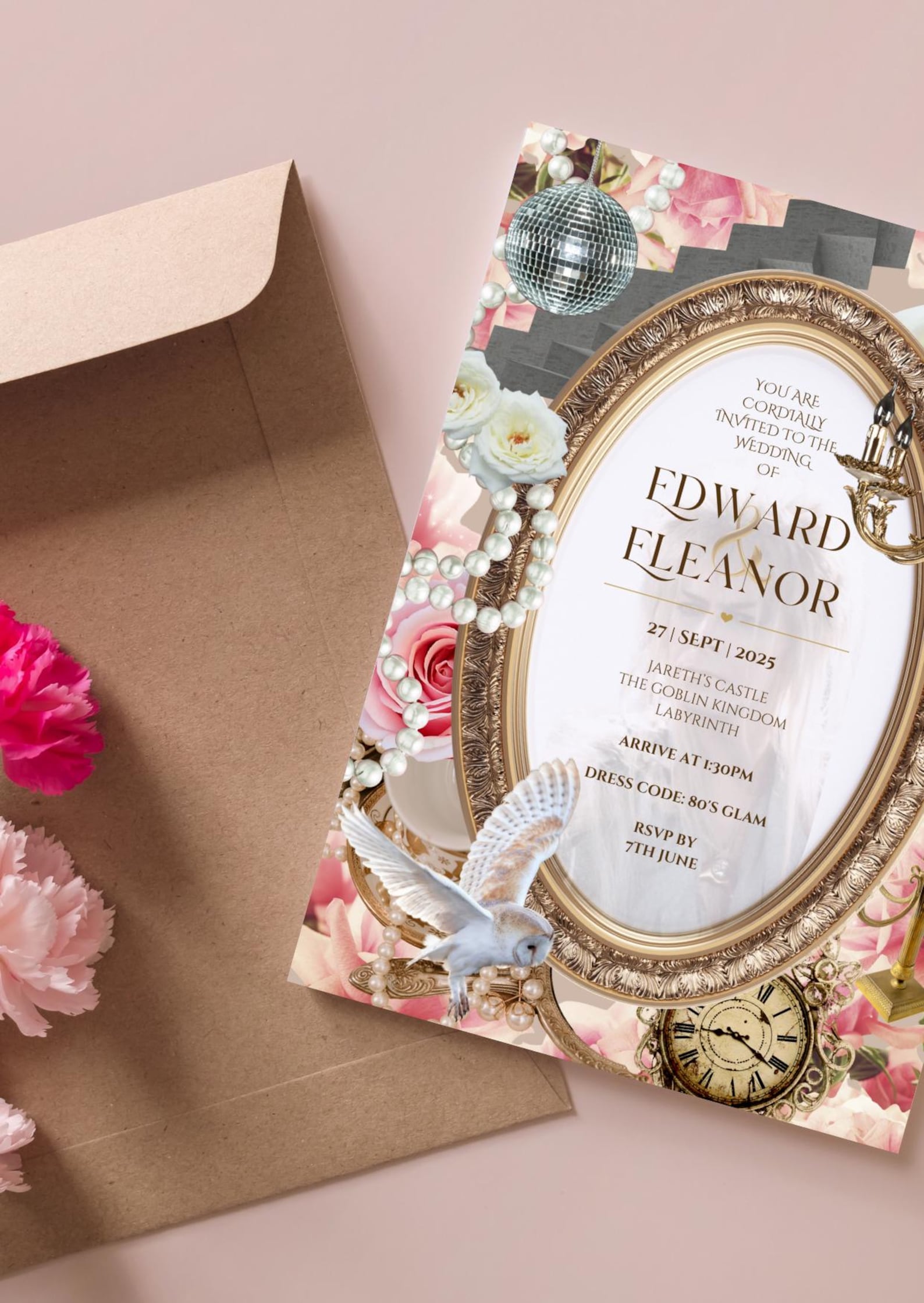Labyrinth Inspired Wedding Invitation | Wedding Invite | Digital ...