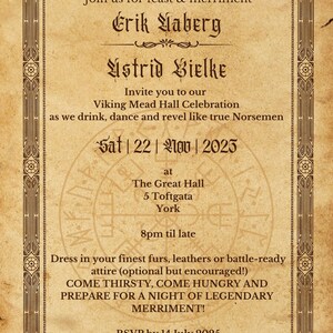 Viking Themed Wedding Invitation Bundle | Save the Date | RSVP ...
