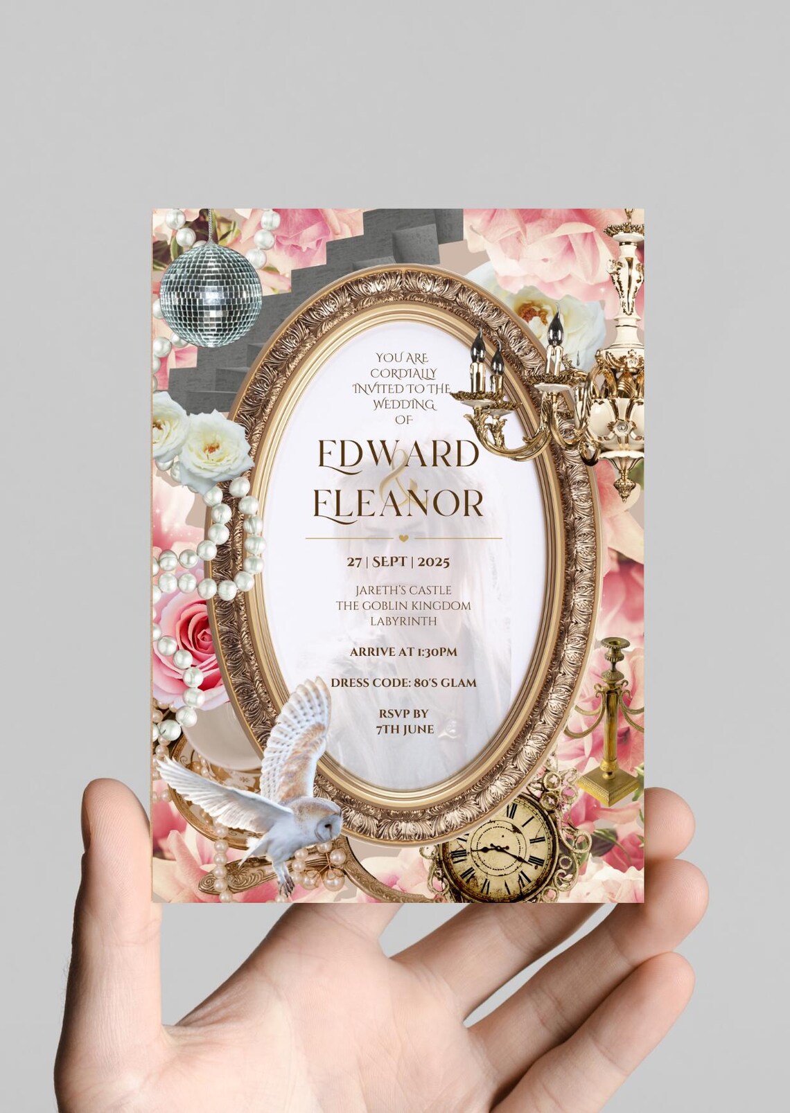 Labyrinth Inspired Wedding Invitation | Wedding Invite | Digital ...