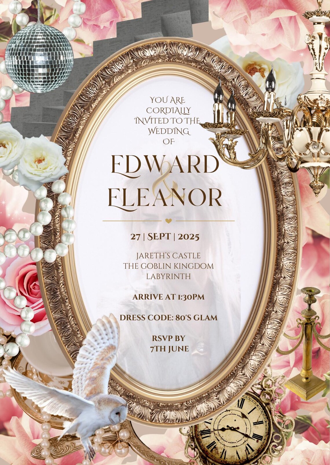 Labyrinth Inspired Wedding Invitation | Wedding Invite | Digital ...