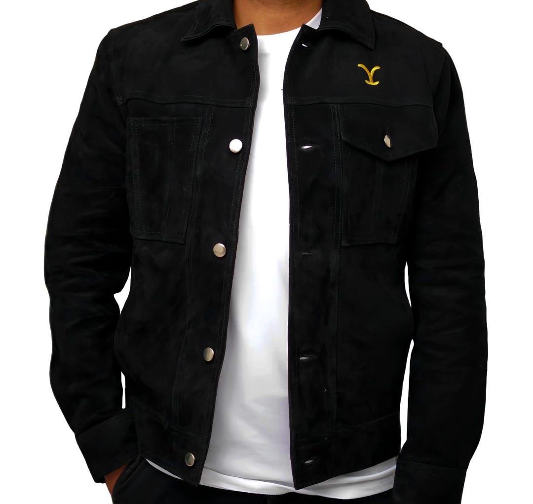 Handmade Men’s Rip Wheeler Suede Leather Jacket Western Jacket Suede ...