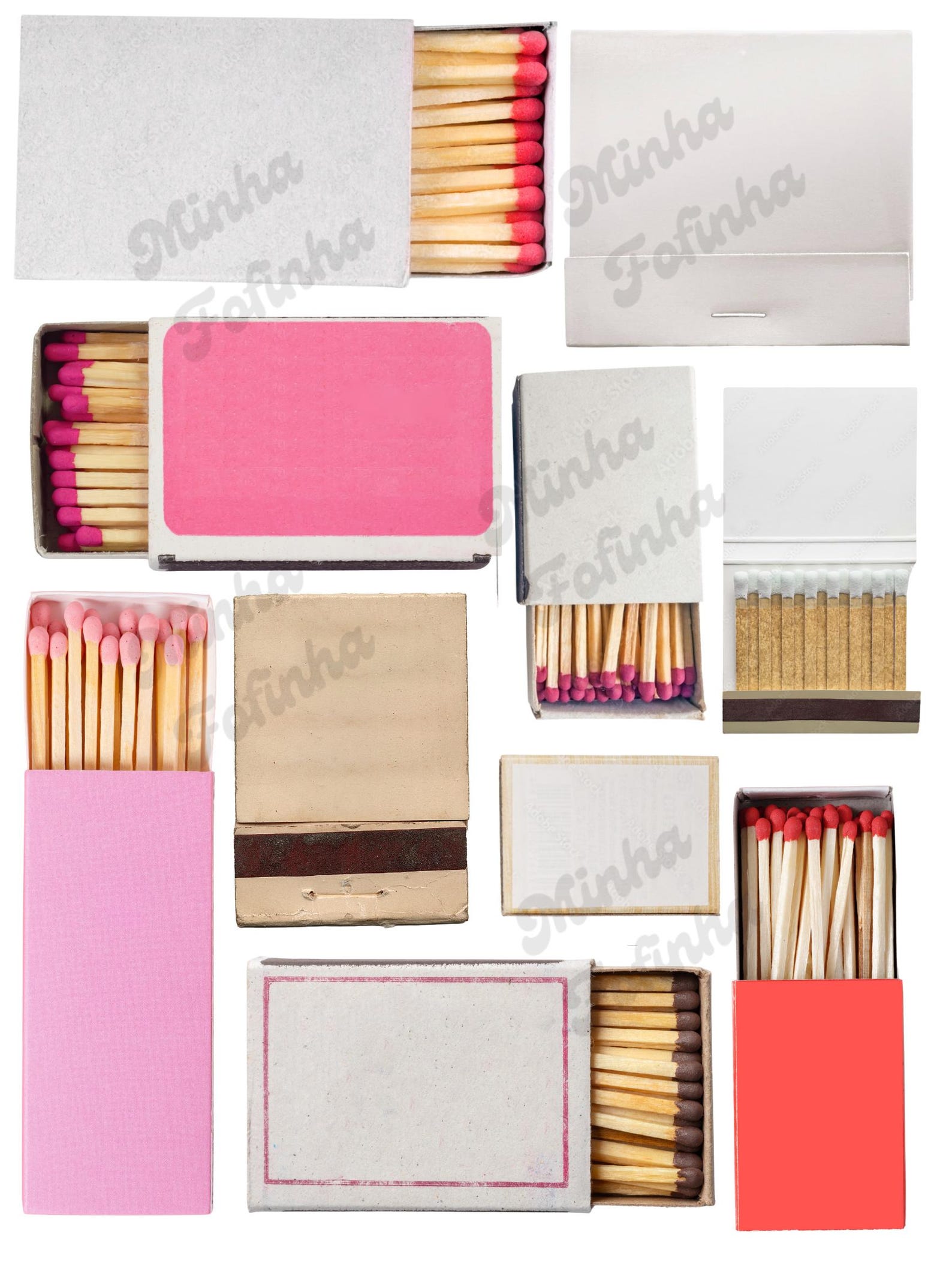 Blank Matchbook Art Template, Pink - DIY | Digital Matchbox Art | DIY ...