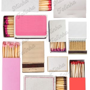 Blank Matchbook Art Template, Pink - DIY | Digital Matchbox Art | DIY ...