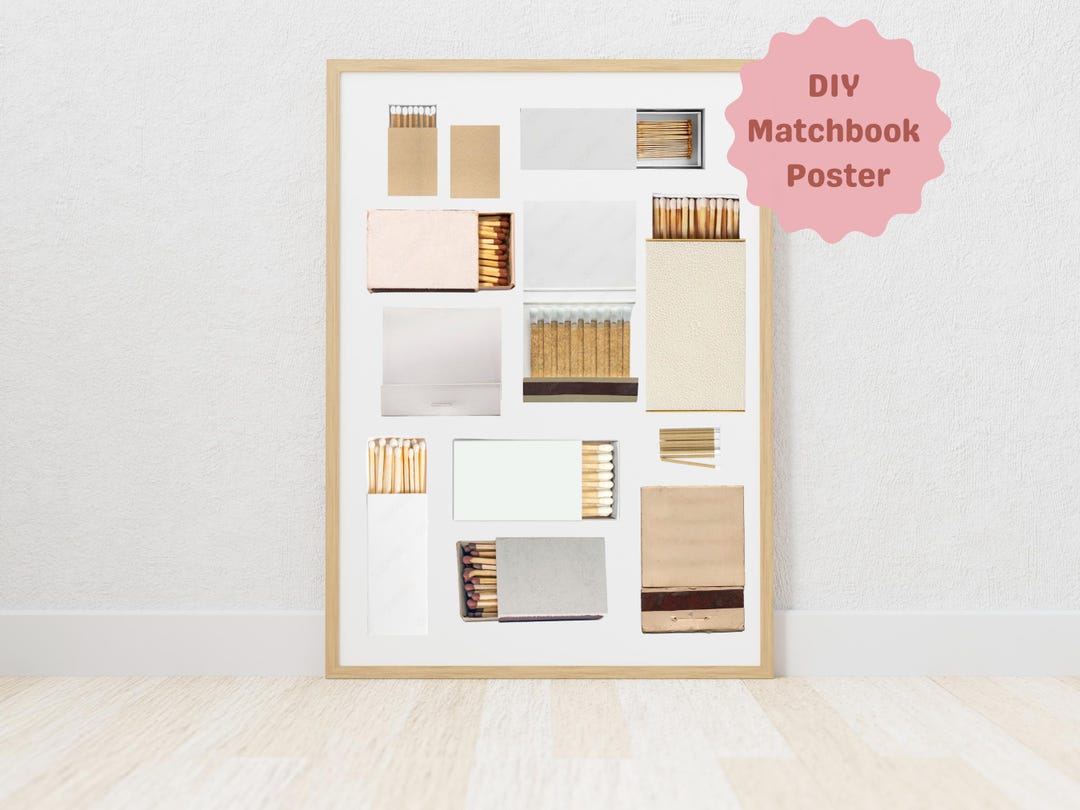 Blank Matchbook Art Template, Neutral - DIY | Digital Matchbox Art ...