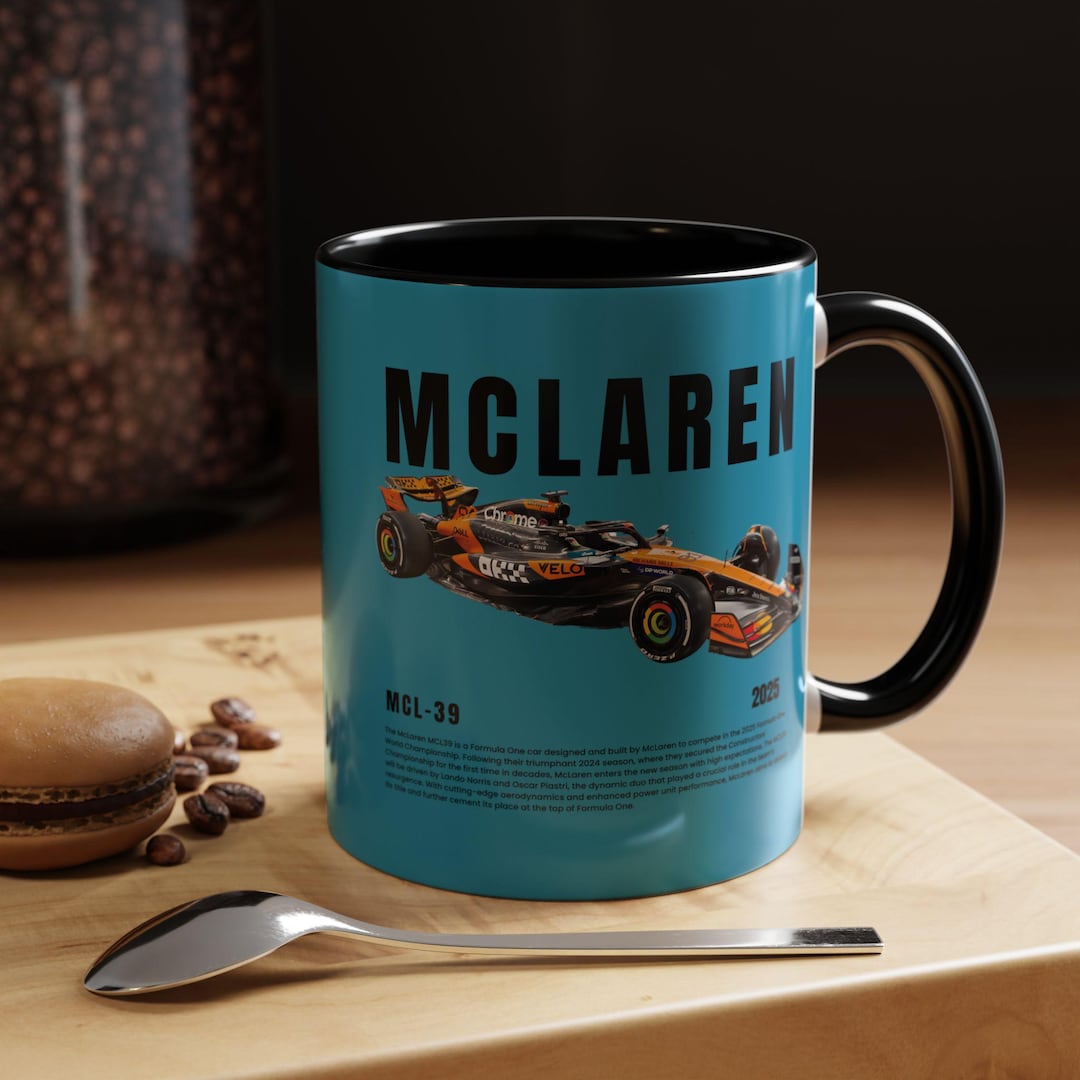Formula 1 Accent Coffee Mug, Mclaren F1 MCL-39 2025 Car, F1 2025, Gift ...
