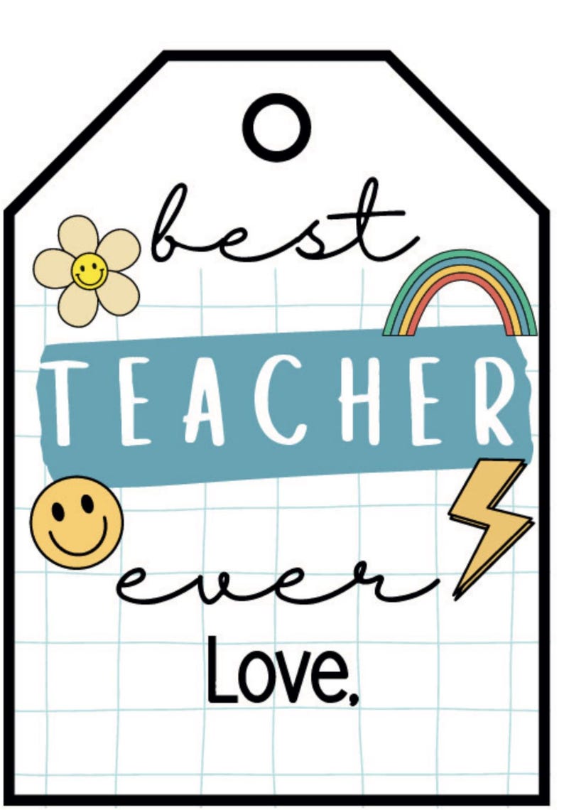 Teacher Appreciation Gift Tag - Etsy