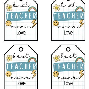Teacher Appreciation Gift Tag - Etsy