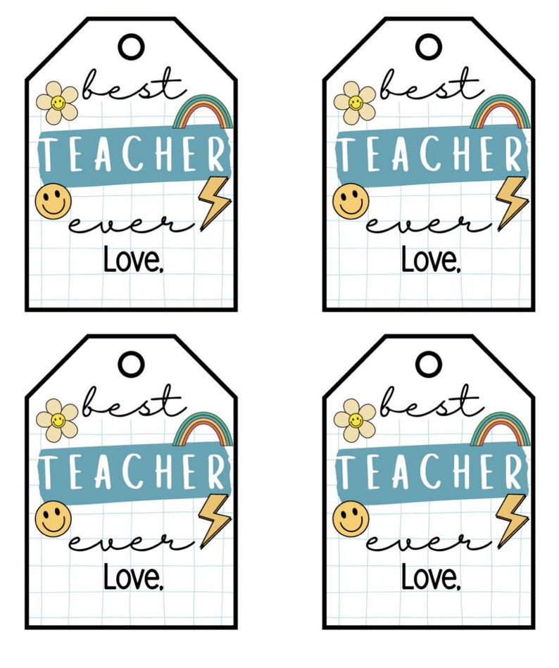 Teacher Appreciation Gift Tag - Etsy