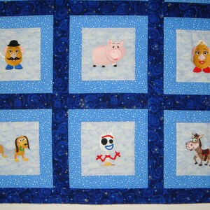 Ready to Ship Embroidered Toy Story Baby / Toddler Quilt / Blanket ...