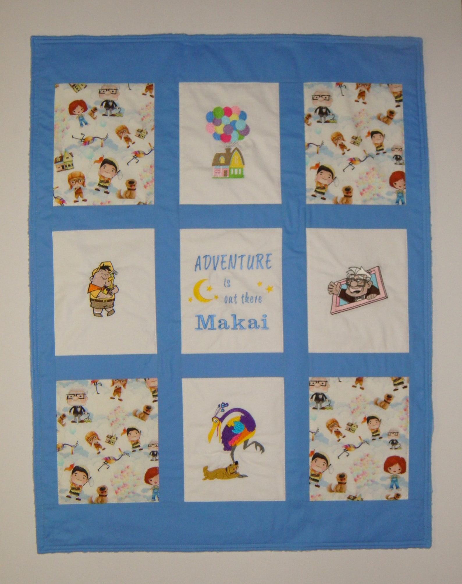 Up the Movie Quilt Custom Embroidered Toddler or Baby Quilt - Etsy