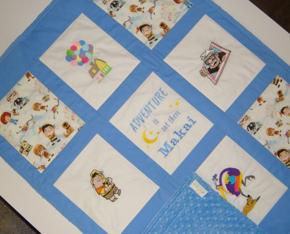 Up the Movie Quilt Custom Embroidered Toddler or Baby Quilt | Etsy