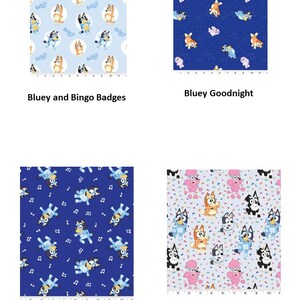 Bluey and Friends Toddler Quilt Custom Made Embroidered Images ...