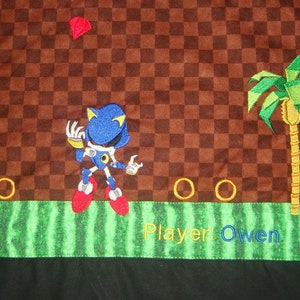 Custom Embroidered Sonic the Hedgehog Lap Quilt - 50 X 50 - Baby ...
