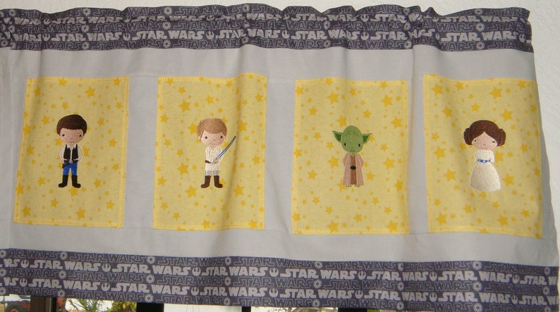Custom Embroidered Star Wars Window Valance - Choose the Fabrics - Any ...