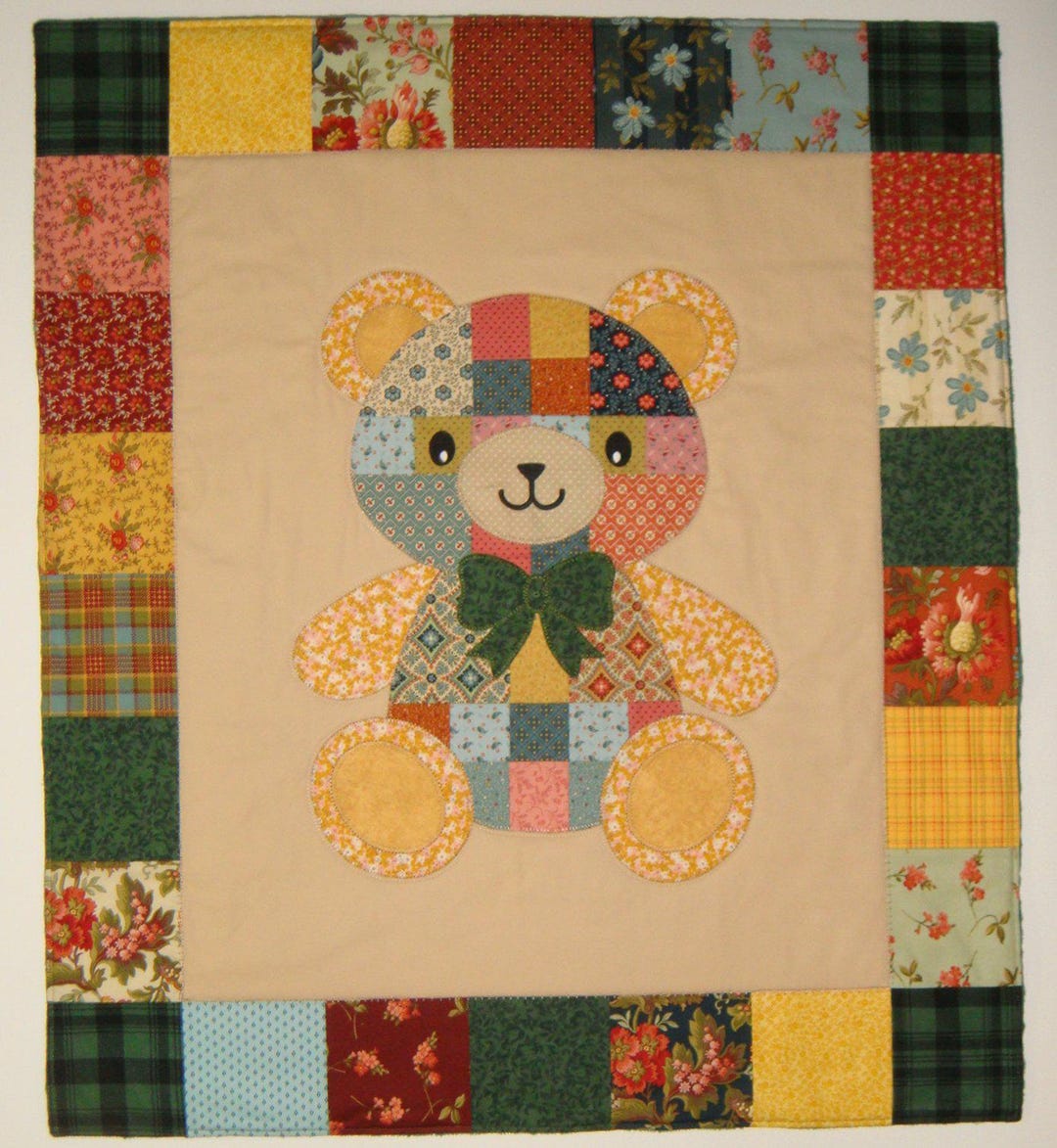 Patchwork Bear Quilt - Baby Quilt - Minky Backing - Etsy