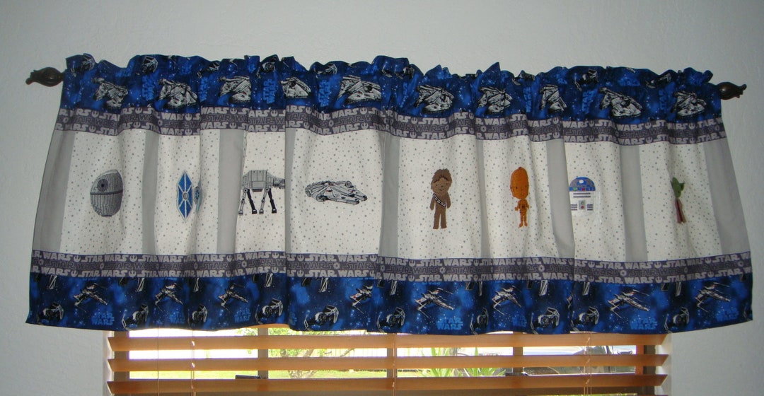 Custom Embroidered Star Wars Window Valance - Choose the Fabrics - Any ...