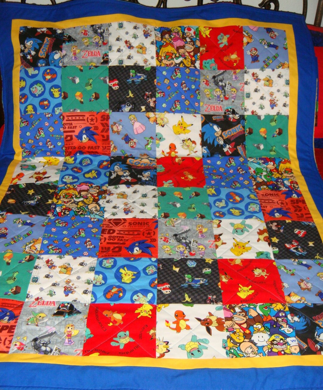 Custom Gamer Quilt - Made to Order - 4 Sizes Available - Video Game ...