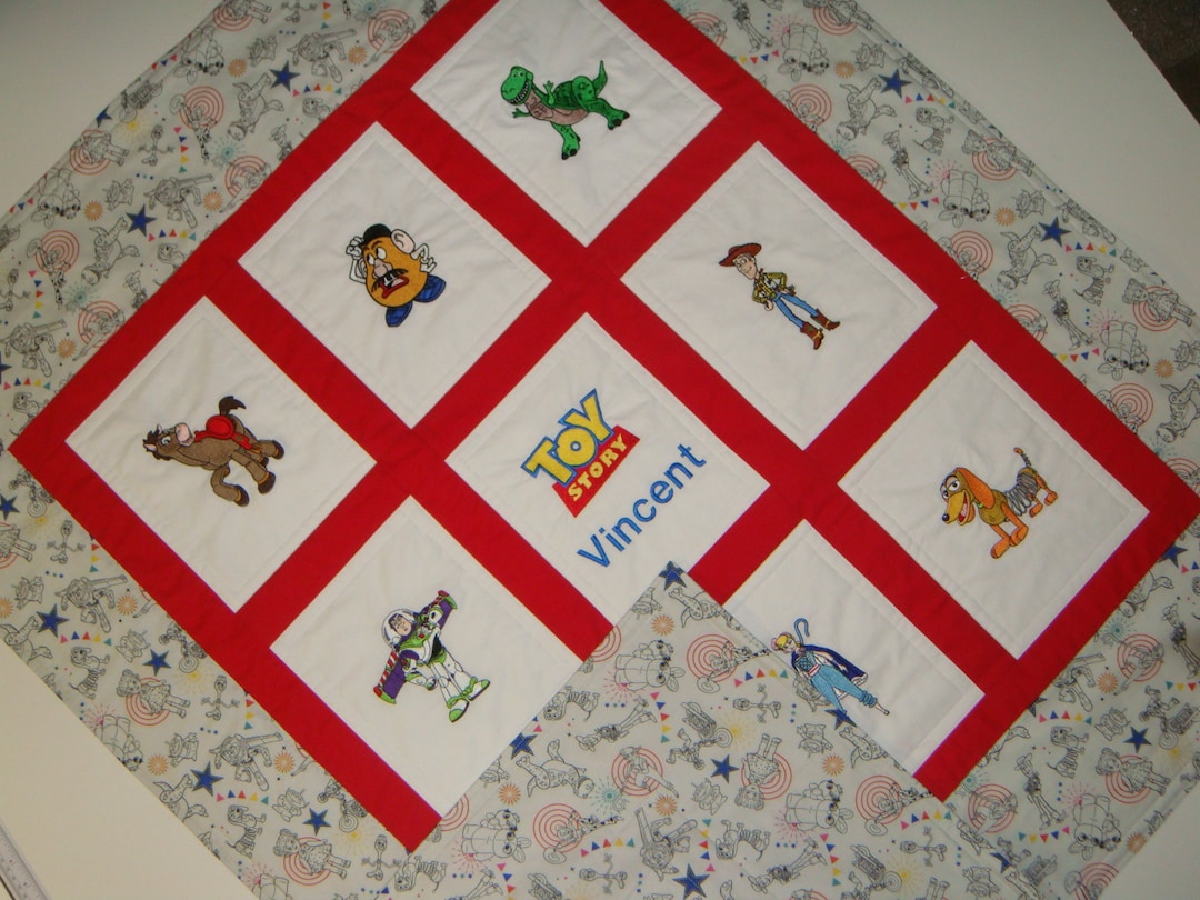 Embroidered Toy Story Toddler Quilt / Blanket - Personalized With Name ...