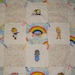 Rainbow Brite Quilt - Custom Embroidered Baby / Toddler Quilt - Rainbow ...