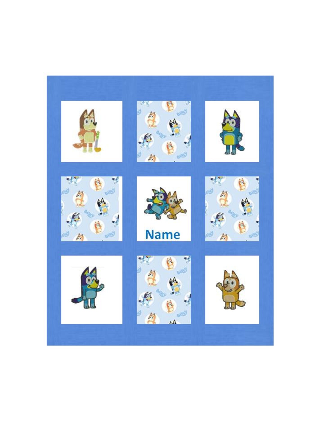 Bluey and Friends Baby Quilt - Bluey Baby Blanket - Custom Made ...