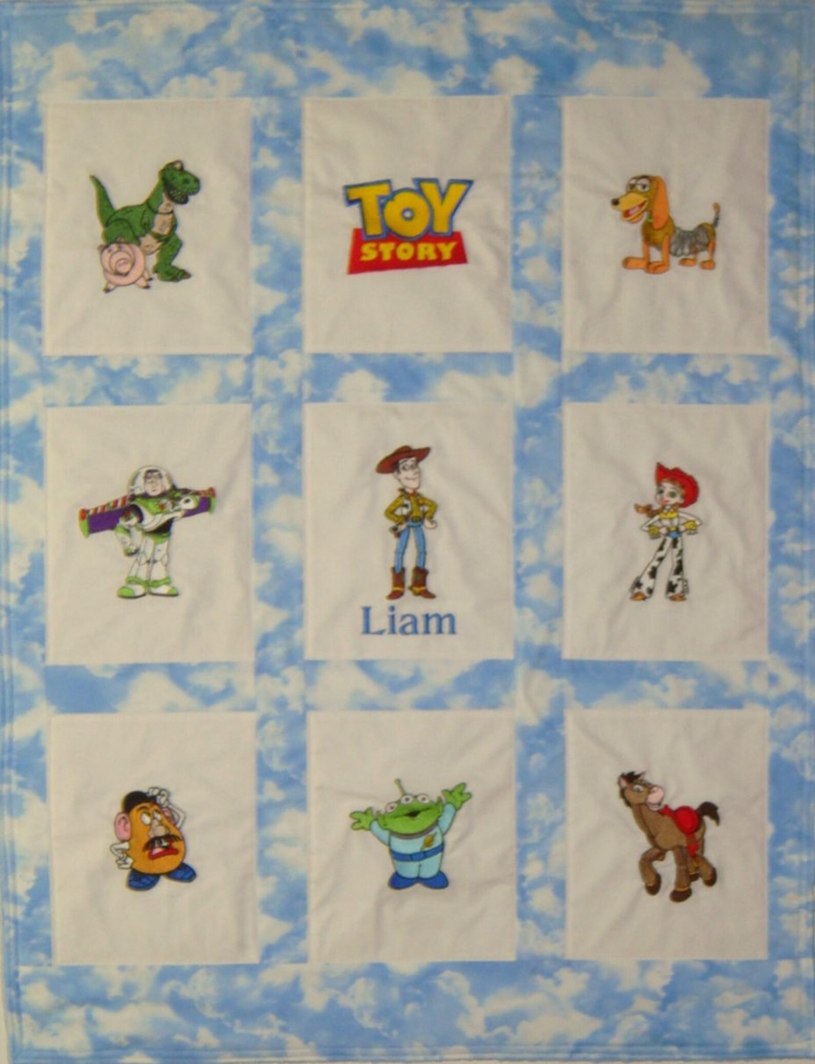 Made to Order Embroidered Toy Story Baby Quilt / Blanket - Etsy