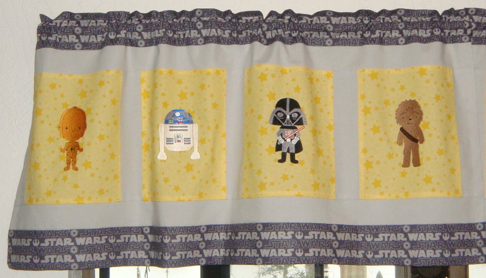 Custom Embroidered Star Wars Window Valance - Choose the Fabrics - Any ...
