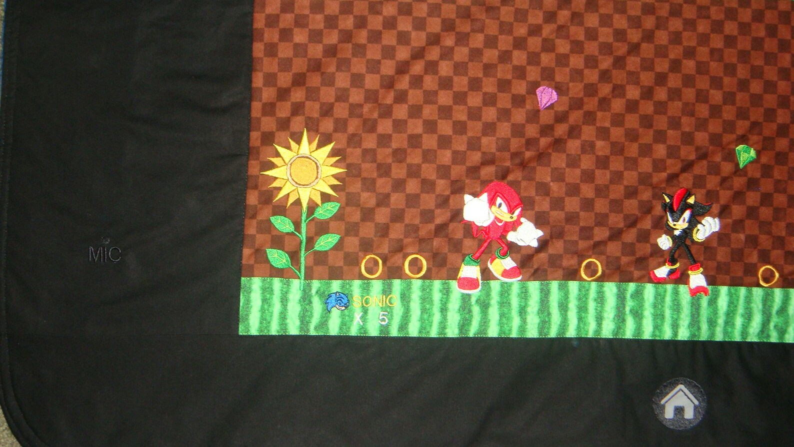 Custom Embroidered Sonic the Hedgehog Lap Quilt - 50 X 50 - Baby ...