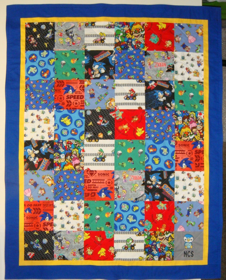 Custom Gamer Quilt – Sonic, Mario, Pokemon, Made to Order - Etsy