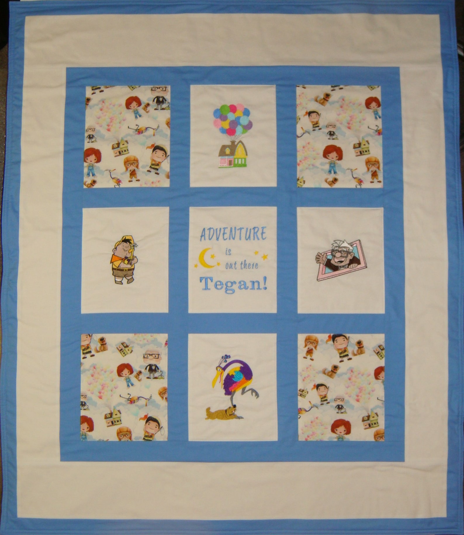 Up the Movie Quilt Custom Embroidered Toddler or Baby Quilt - Etsy