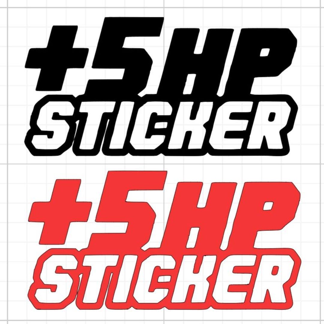 5 Hp Sticker Funny Vinyl Stickers Car Van Truck Bike Home Office Gifts ...