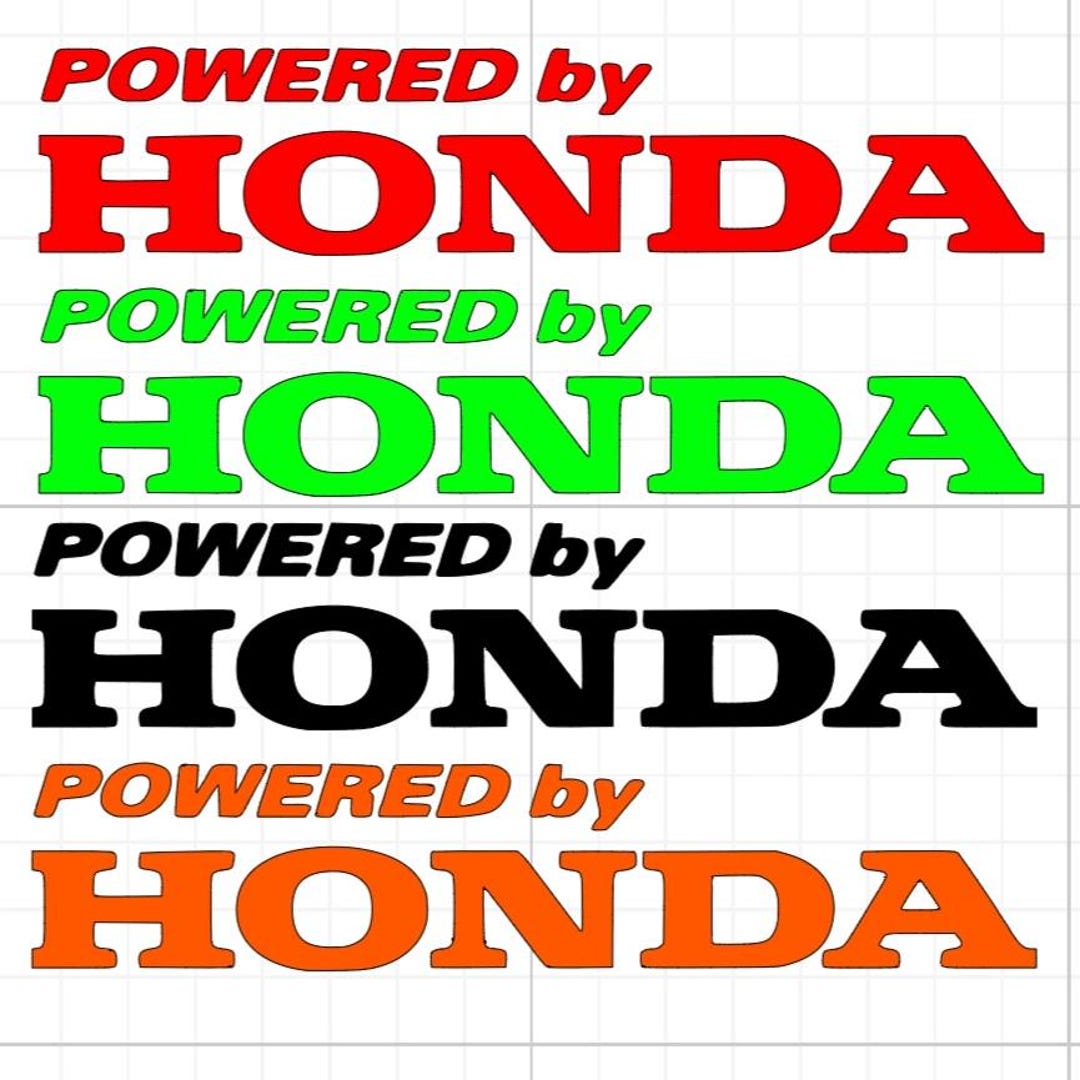 Powered by Honda Racing Bumper Sticker Back off Vinyl Sticker Funny ...