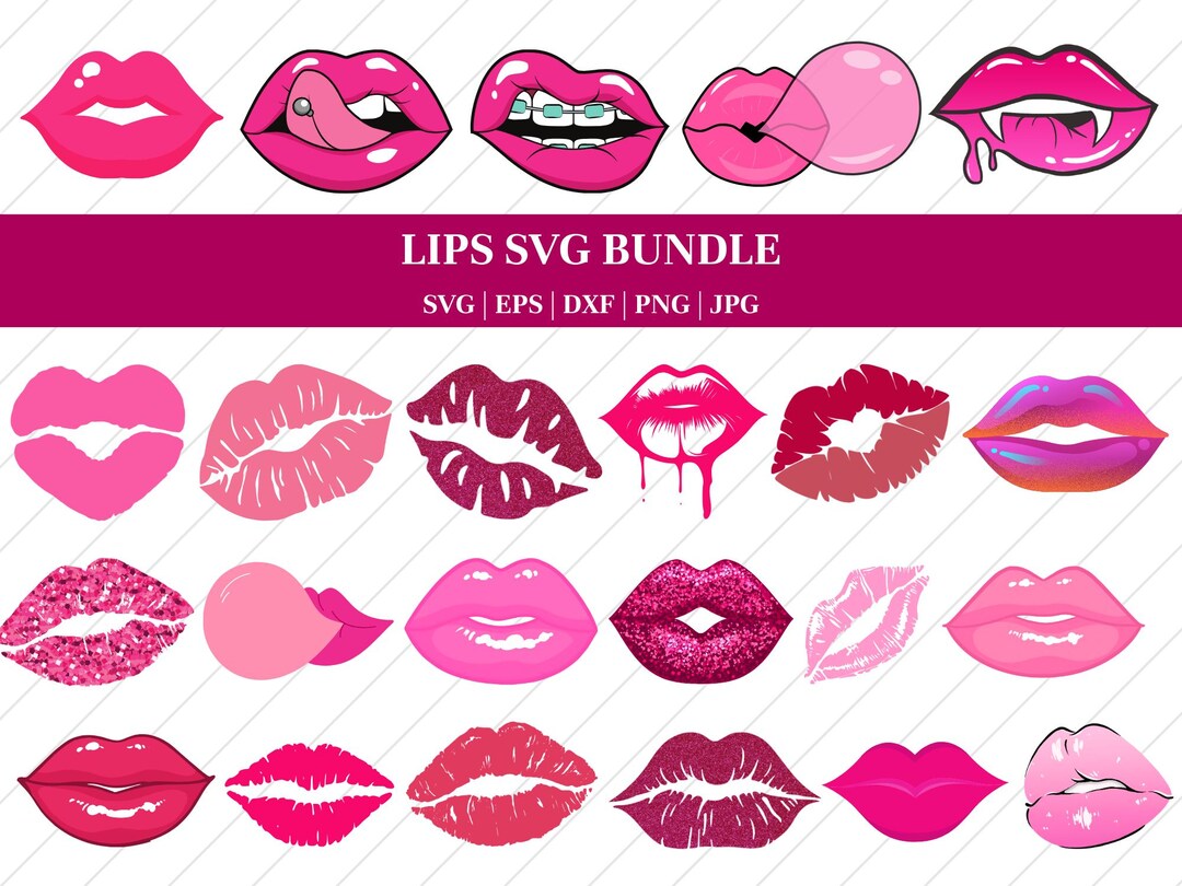 Lips Svg, Red Lips Svg, Kiss Svg, Lips Cut File, Kiss Design, Lips ...