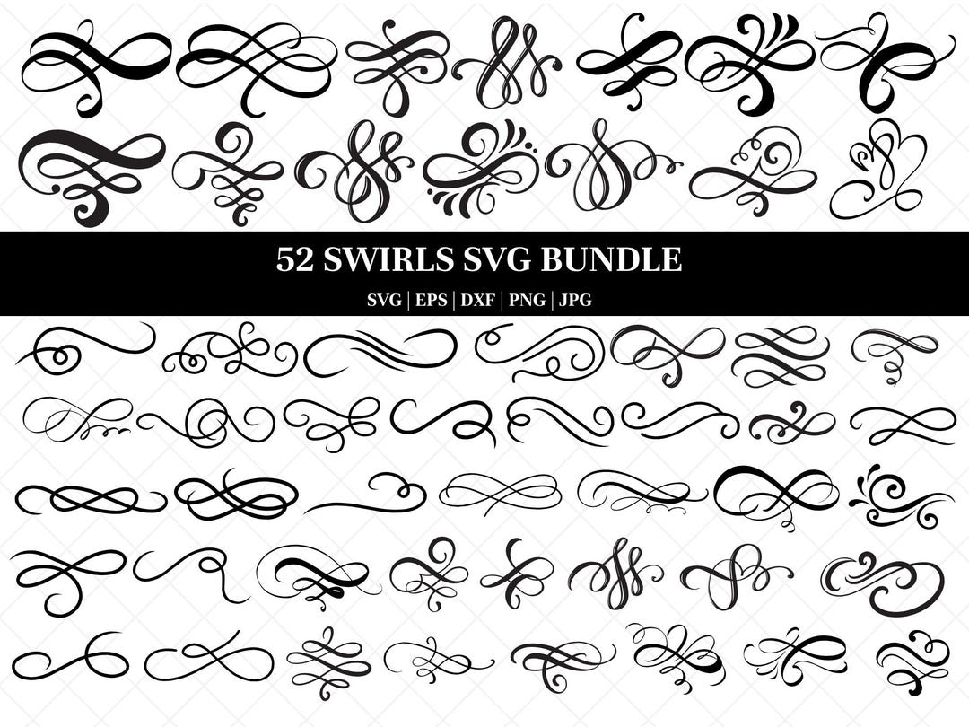 Swirl SVG / Flourish SVG / Swoosh SVG / Stroke Svg / Ornaments Svg ...