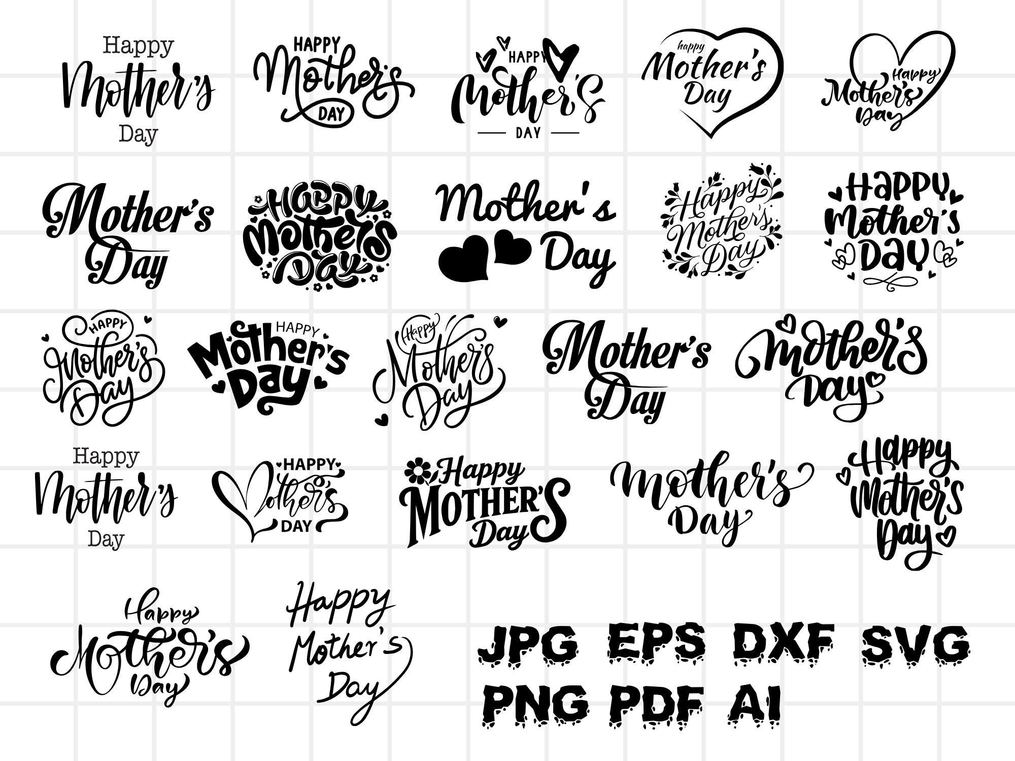 Happy Mothers Day Svg Bundle, Mom Heart Svg, Mom Shirt Svg, Cricut ...