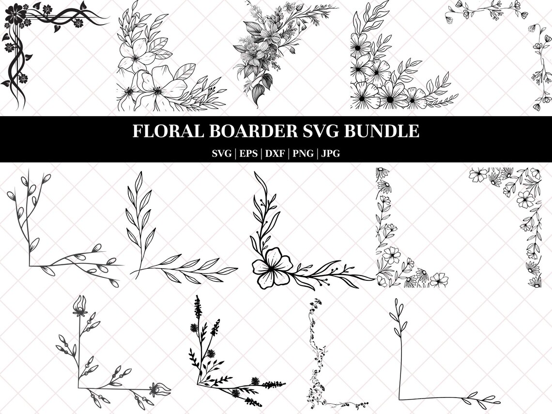 Corner Svg Bundle | Corner Svg | Floral Corner Svg Files | Decorative ...